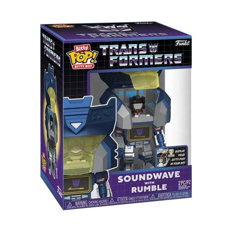 Transformers Bitty Pop Bitty Bot Soundwave With Rumble