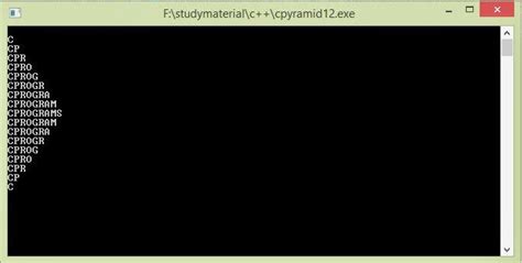 printing string cprograms in arrow head shape c programs