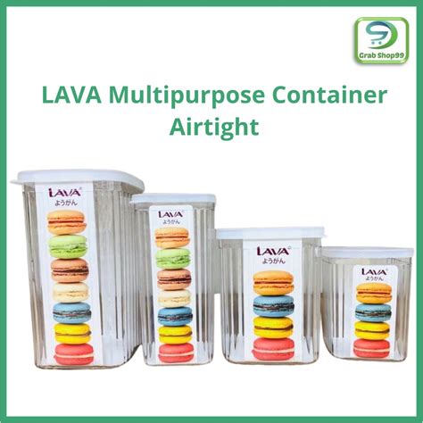 Lava Multipurpose Food Container Stackable Airtight Shopee Malaysia