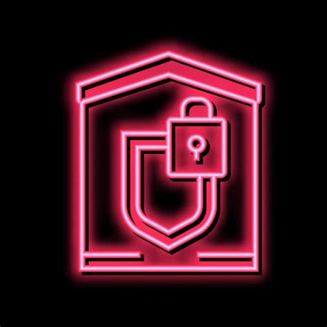 Building Padlock Security Neon Glow Icon Illustration 20374187 Vector Art At Vecteezy