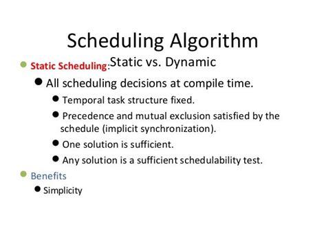 Real Time Scheduling Algorithms
