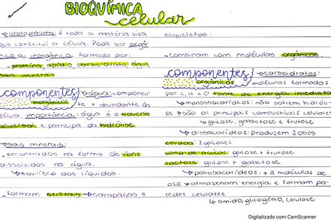Resumo Bioquímica Celular Biologia
