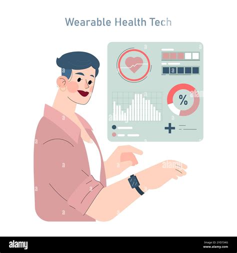 Patient Centric Care Concept A Person Monitors Health Using Wearable Technology Interactive