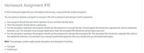 solved homework assignment 10 in this homework assignment