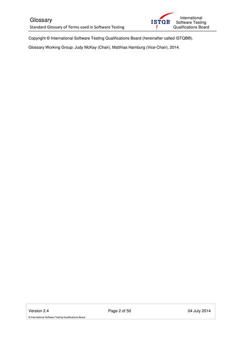 SOLUTION Standard Glossary Of Terms Used In Software Testing Studypool