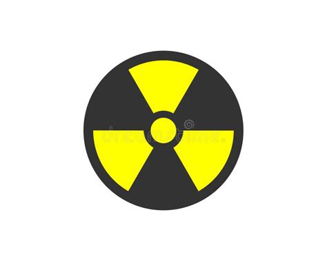 Radiation Icon Vector Warning Radioactive Sign Danger Stock Vector