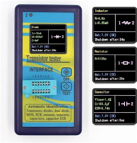 Component Tester Diode Capaciteit Multifunctionele Transistor