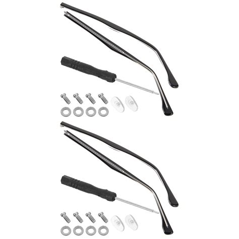 2 Pairs Spectacle Legs Eyeglasses Arm Accessories Metal Arms Replacement Frames Crystal