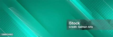 기업 비즈니스 녹색 와이드 배너 디자인 배경 녹색 기술 기하학적 배경을 가진 추상적인 현대 3d 배너 디자인 벡터 일러스트레이션 0명에 대한 스톡 벡터 아트 및 기타 이미지