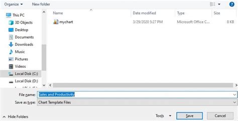 How To Save And Use A Excel Chart Template