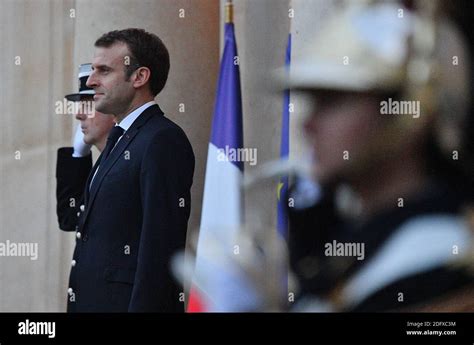 French President Emmanuel Macron Meets With The President Of Burkina Faso Roch Marc Christian