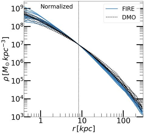 Upper Left Simulated Dark Matter Halo Density Profiles For All Dmo Download Scientific Diagram