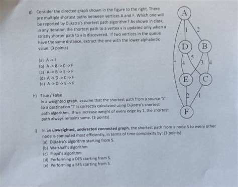 Solved Consider The Directed Graph Shown In The Figure To