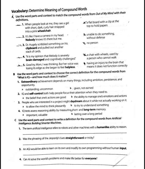 Solved Fill In The Gaps With The Correct Word From The