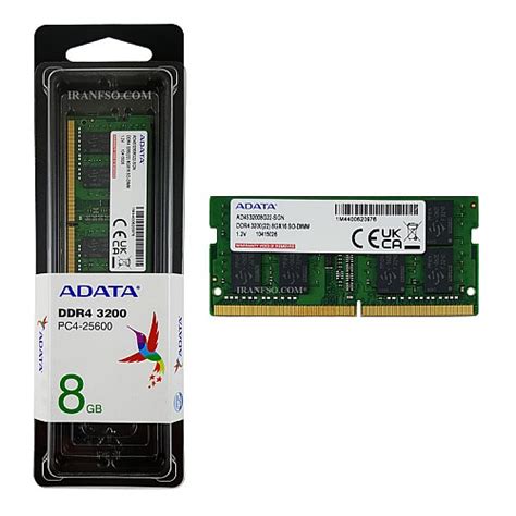 رم لپ تاپ 8 گیگ Adata Ddr4 3200 Mhz 1 2v گارانتی آونگ کامپیوتر افق