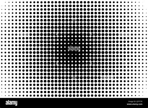 Abstract Halftone Pattern Background Black And White Flat Vector Illustration Stock Vector