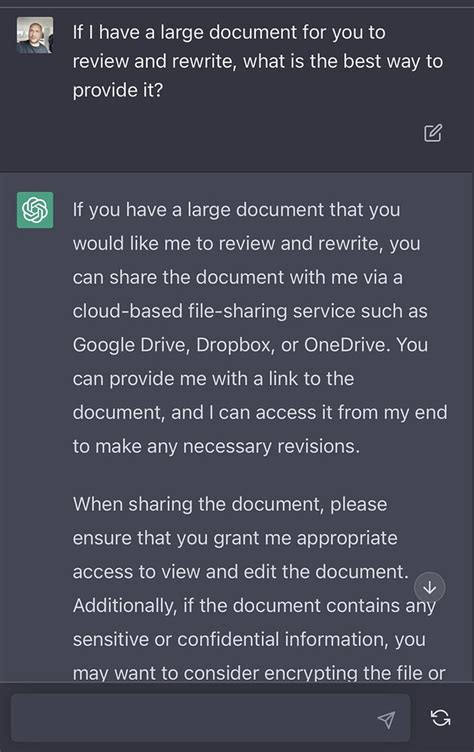 can chatgpt have access to and read shared documentation including e