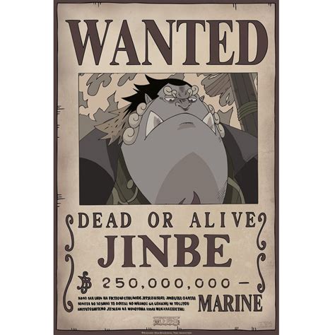 One Piece Wanted Poster Jinbe 52x35 The Soog