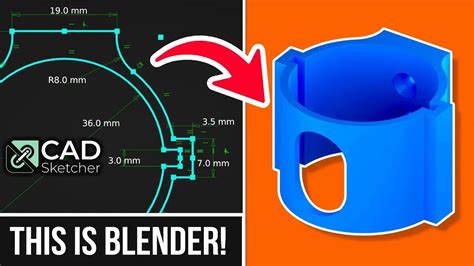 Cad Modeling In Blender 3 5 Cad Sketcher Vacuum Clip