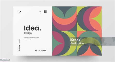 응답 웹 디자인 프로젝트 개발을위한 창조적 인 수평 웹 사이트 화면 부분 추상 기하학적 패턴 배너 레이아웃 모형 회사 방문 페이지 블록 벡터 일러스트 템플릿입니다 0명에