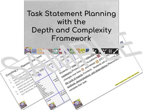 Task Statement Planning Guide Kinder 12th Grade The Center For Depth And Complexity