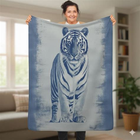 Mexican Tiger San Marcos Style Blanket Sherpa Fleece Blanket Etsy