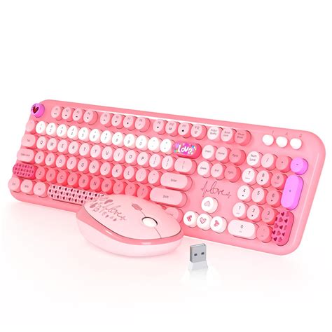 Wireless Keyboard And Mouse Mofii 104 Round Keys Lovely Full Size Cute