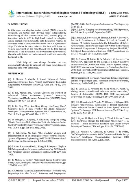 Adaptive Cruise Control System For Vehicle Using Model Predictive Control Algorithm Pdf