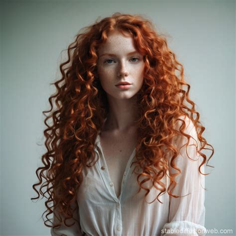 Curly Redhead Model Promenade Stable Diffusion Online