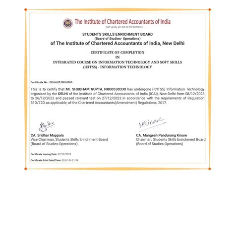 Shubham Gupta On Linkedin Completed Course On Information Technology