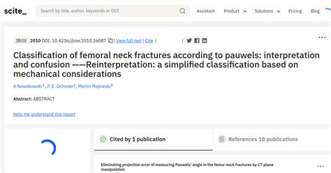 Classification Of Femoral Neck Fractures According To Pauwels