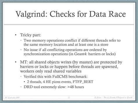 Ppt Use Of Coverity And Valgrind In Geant4 Powerpoint Presentation Id