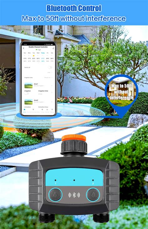 Wifi Bluetooth 2 Way Water Timer Garden Irrigation Smart Solenoid Valve Wireless Phone Remote