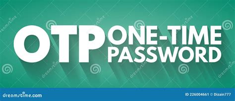 Otp One Time Password Acronym Technology Concept Background Royalty