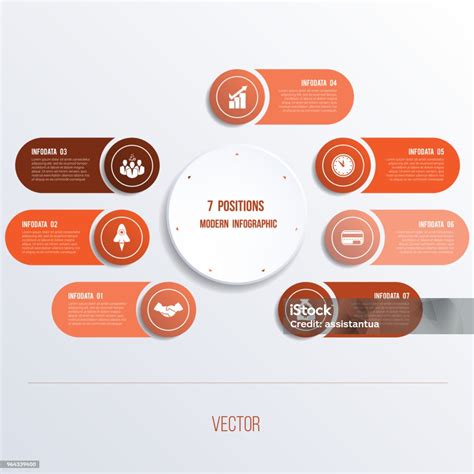프레 젠 테이 션 7 옵션 서클 프로세스 차트 서식 파일 배너 어떻게 비즈니스 Infograpchic 차트 다이어그램 테이블