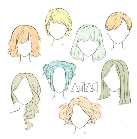 헤어스타일 그리기헤어스타일 모음머리카락 그리기여자 In 2020 Drawing Hair Tutorial How To