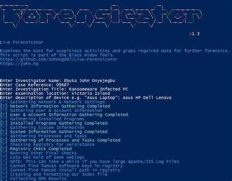 Abdul Hafiz On Linkedin Live Forensicator Powershell Script To Aid