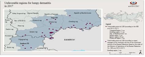 Map Of Cattle Lsd Outbreaks In 2017 In The Russian Federation