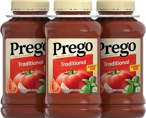 Prego Traditional Pasta Sauce 45 Oz Jar Pack Of 3