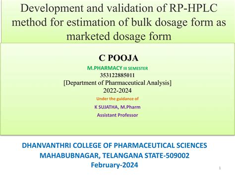 Analytical Method Development And Validation Hplc Uv Pptx