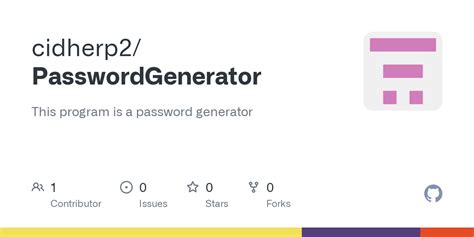 Github Cidherp2passwordgenerator This Program Is A Password Generator