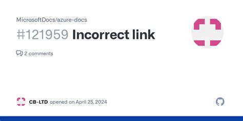 Incorrect Link · Issue 121959 · Microsoftdocsazure Docs · Github