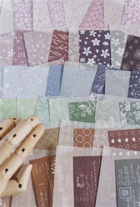 트레이싱지 플라워 패턴 빈티지 다꾸 배경지 30매 6종 에이블리