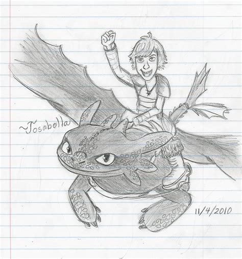 Hiccup And Toothless Sketch By Josabella On DeviantArt