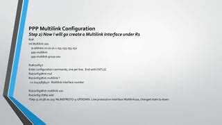 Cisco CCNA PPP Multilink Configuration PPTX