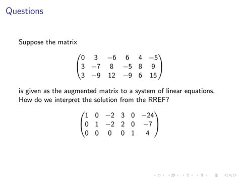 Lesson 9 Gaussian Elimination