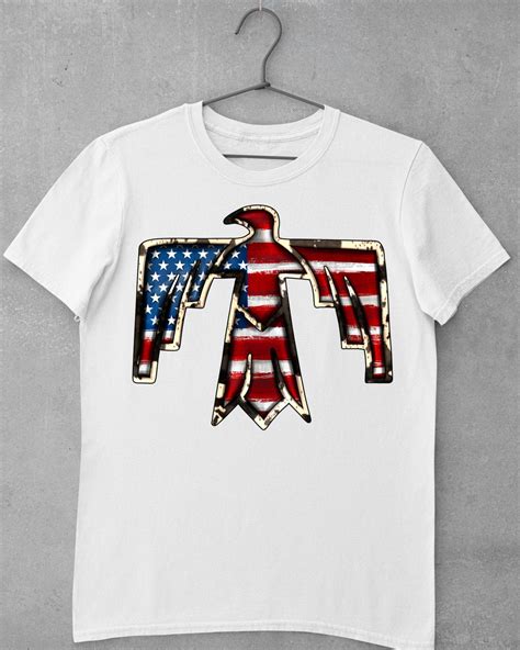 Thunderbird Usa Flag Withcowhide Pngthunderbir With Cowhide Etsy