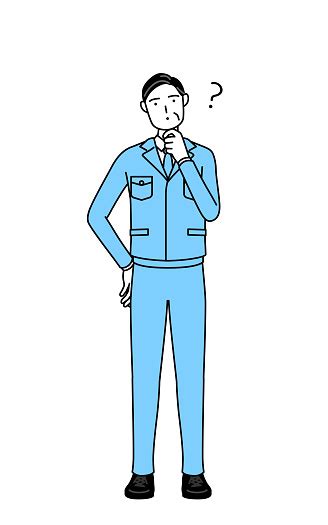 관리 관리자 공장 관리자 질문이있는 작업복을 입은 남자 개발에 대한 스톡 벡터 아트 및 기타 이미지 개발 건설 산업 건설