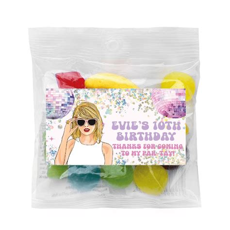 Swiftie Party Personalised Lolly Bag Favors Australia