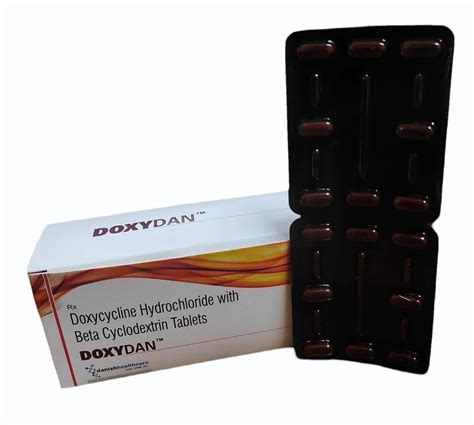 Doxycycline Hydrochloride Beta Cyclodextrin Tablet Strength 100mg At Best Price In Ujjain